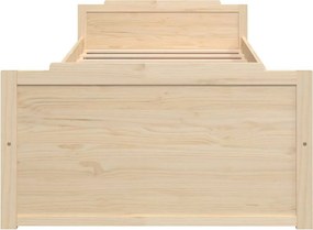 Rám postele se zásuvkami masivní borové dřevo 90 x 200 cm 322159