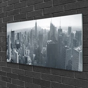 Obraz na skle Město Domy 120x60 cm