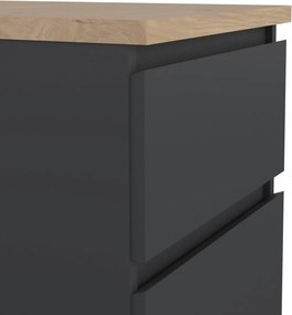 FALCO Komoda Simplicity 233 šedá/jackson hickory