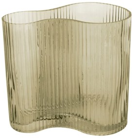 OnaDnes -20% Time for home Zelená skleněná váza Lilia 18 cm