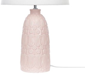 Keramická stolní lampa růžová ZARIMA Beliani