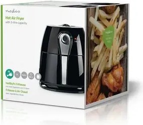 NEDIS KAAF110EBK - Horkovzdušná Fritéza Černá / 3 Litry / 30minutový č