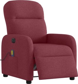 Elektrické masážní polohovací křeslo vínové textil 3302965