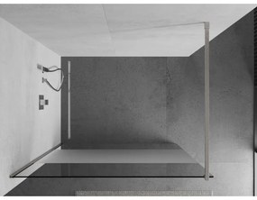Mexen Kioto, sprchová zástěna Walk-In 110 x 200 cm, 8mm čiré sklo-námraza, broušená ocel profil, 800-110-101-97-35