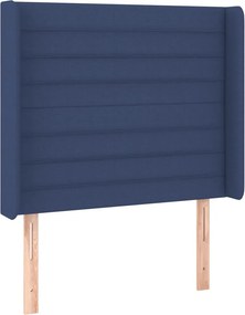 Box spring postel s matrací a LED modrá 90x190 cm textil 3138363