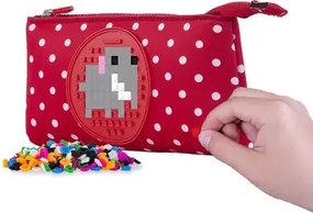 PIXIE CREW velké pouzdro/penál červená látka s bílými puntíky / od 6 l