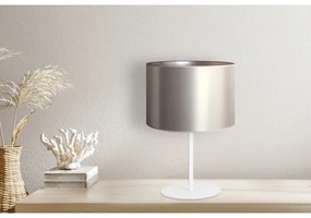 Duolla - Stolní lampa CANNES 1xE14/15W/230V pr. 20 cm stříbrná/bílá