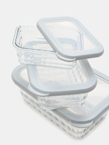 Sinsay - Nádoby na potraviny s víkem 3 pack - šedá