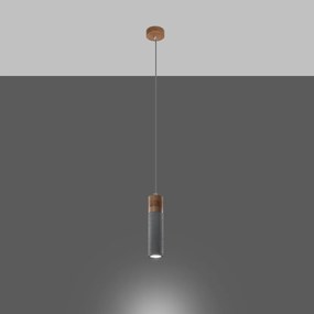 Sollux Lighting Závěsné svítidlo ZANE 1 šedé