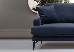 Atelier del Sofa 3-místná pohovka Papira 3 Seater - Navy Blue, Modrá