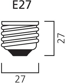 Diolamp LED Filament zrcadlová žárovka 8W/230V/E27/2700K/900Lm/180°/DIM, stříbrný vrchlík