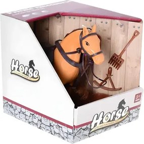 Kůň česací se sedlem a doplňky / Herní set / Plast / 17 cm / 2 barvy /