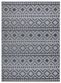 koberec Strukturální SOLE D3852 Boho, diamanty ploché tkaní šedá velikost 140x190 cm | krásné koberce cz