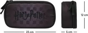 BAAGL Školní penál etue Harry Potter Bradavice černý