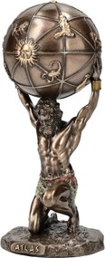 Atlas nesoucí nebeskou sféru – bronzovaná figurka z řecké mytologie Veronese WU78109A4