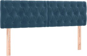 Box spring postel s matrací tmavě modrá 160x200 cm samet 3131151