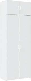 Úzká úložná bílá 80 x 42,5 x 225 cm kompozitní dřevo 3281350