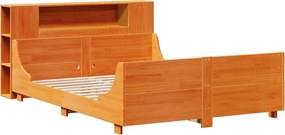 Postel bez matrace voskově hnědá 135 x 190 cm masivní borovice 3323778