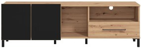 TV stolek Nibiru 160cm - dub artisan/černá