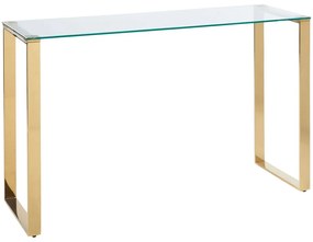 Konzolový stolek se skleněnou deskou zlatý TILON Beliani