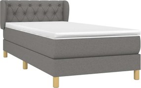 Box spring postel s matrací tmavě šedá 80 x 200 cm textil 3126998