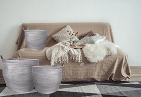 Tutumi, sada přírodních košíků 3ks BOHO YT21B-35, šedá, HOM-02808