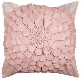 Růžový povlak na polštář s květinou Flower - 45*45 cm