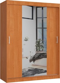 Šatní skříň posuvná se zrcadlem 150 cm olše