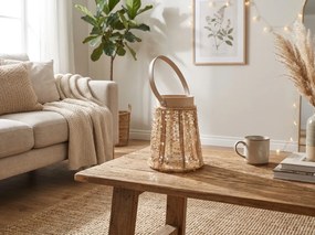 Lucerna s flitry CONE GLAM 26 cm, přírodní