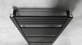 Aqualine, TONDI topné těleso 450x1330 mm, středové připojení, černá matná, DT476T