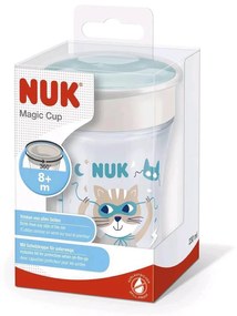 NUK Dětský hrníček Magic s víčkem 360° Modrá