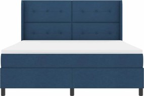 Postel s boxspringem s polštářem Modrá 200 x 180 cm textil 3341664