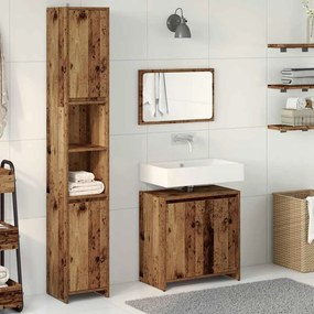 3dílná koupelnová sestava old wood kompozitní dřevo 3328565