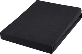 XXXLutz ELASTICKÉ PROSTĚRADLO, žerzej, černá, 180-200/200-220 cm Novel - Prostěradla - 005054003217