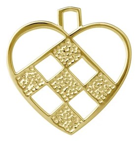 Vánoční ozdoba Braided Heart Gold 7,5 cm Rosendahl