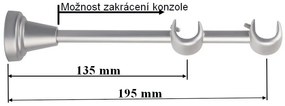 GARNÝŽE-HEBR Garnýž Koule crystal satina dvojitá 140 cm