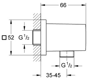 GROHE 27704000 - Nástěnné kolínko EUPHORIA CUBE 12” lesklý chrom