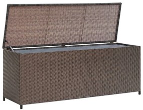 vidaXL Marketos Zahradní úložný box hnědý 120 x 50 x 60 cm polyratan