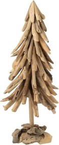 Dřevěný vánoční stromek z kousků naplaveného dřeva Driftwood L – 25*25*70 cm