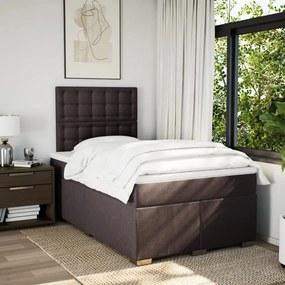 Box spring postel s matrací tmavě hnědá 120x190 cm textil 3292744