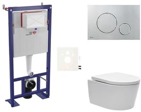 Cenově zvýhodněný závěsný WC set SAT do lehkých stěn / předstěnová montáž+ WC SAT Brevis SIKOSSBR71