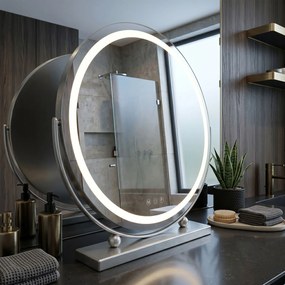 Rea Kosmetické zrcadlo 50x53,5 cm s regulovatelným LED osvětlením HOM-10910