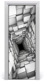Samolepící fototapeta na dveře Tunel ze šestiúhelníků 75x205 cm
