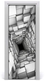 Samolepící fototapeta na dveře Tunel ze šestiúhelníků 85x205 cm