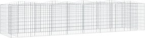 Klenutý gabion vyvýšený záhon 400x100x100 cm pozinkované železo 153555