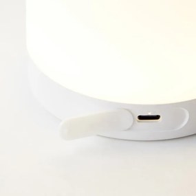 Brilliant G40955/05  AKU stolní lampa ARO RGB bílý lem USB-A, IP44