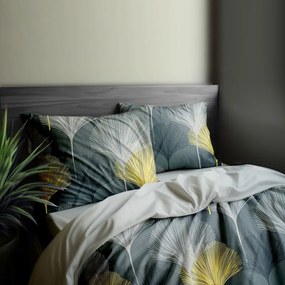 Ervi Bavlněné povlečení oboustranné - Botanic Luxe/světle šedé