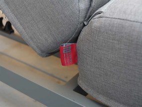 Zahradní postel - Lehátko pro 2 osoby hliníková šedá včetně polstrování