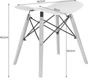Bílý taburet KORFU