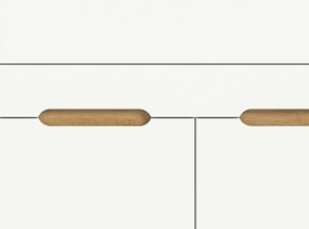 Sekretář s výklopným stolkem Scandi, bílá/dub nox